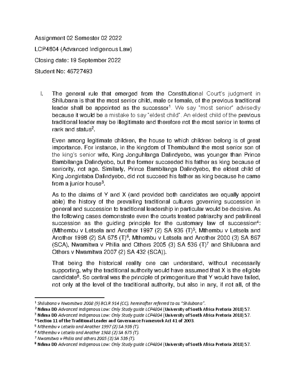 Assignment 02 Semester 02 2022 LCP4804 - Assignment 02 Semester 02 2022 LCP4804 (Advanced ...