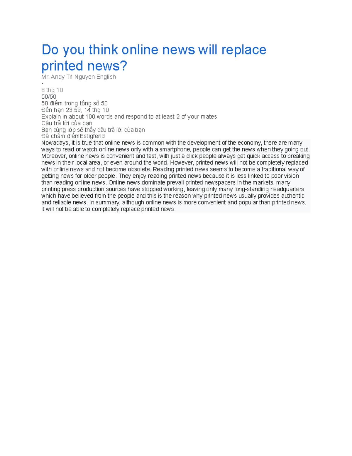 Newspaper - Ahhdanand - Do you think online news will replace printed ...