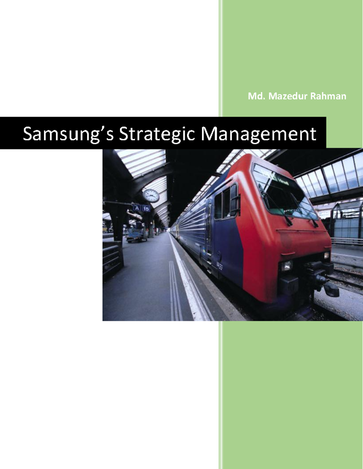 Analysis of Samsung Strategic Management 2021 - Md. Mazedur Rahman ...