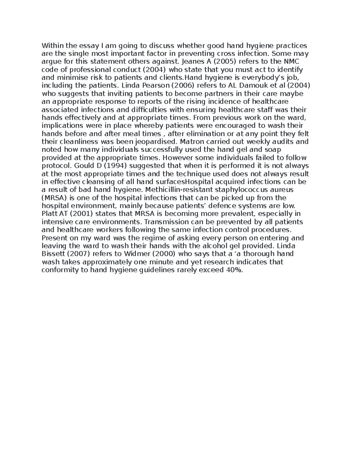 3076 - nursing essay - Within the essay I am going to discuss whether ...