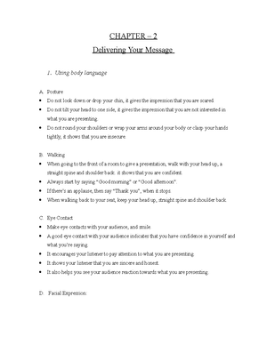 PS-outline of chapter 3 - CHAPTER - 3 Putting Your Speech Together 1 ...