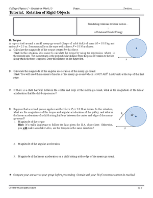 CP1 Recitation tutorial - Week 11 - Static equilibrium problem solving - Tagged - College ...