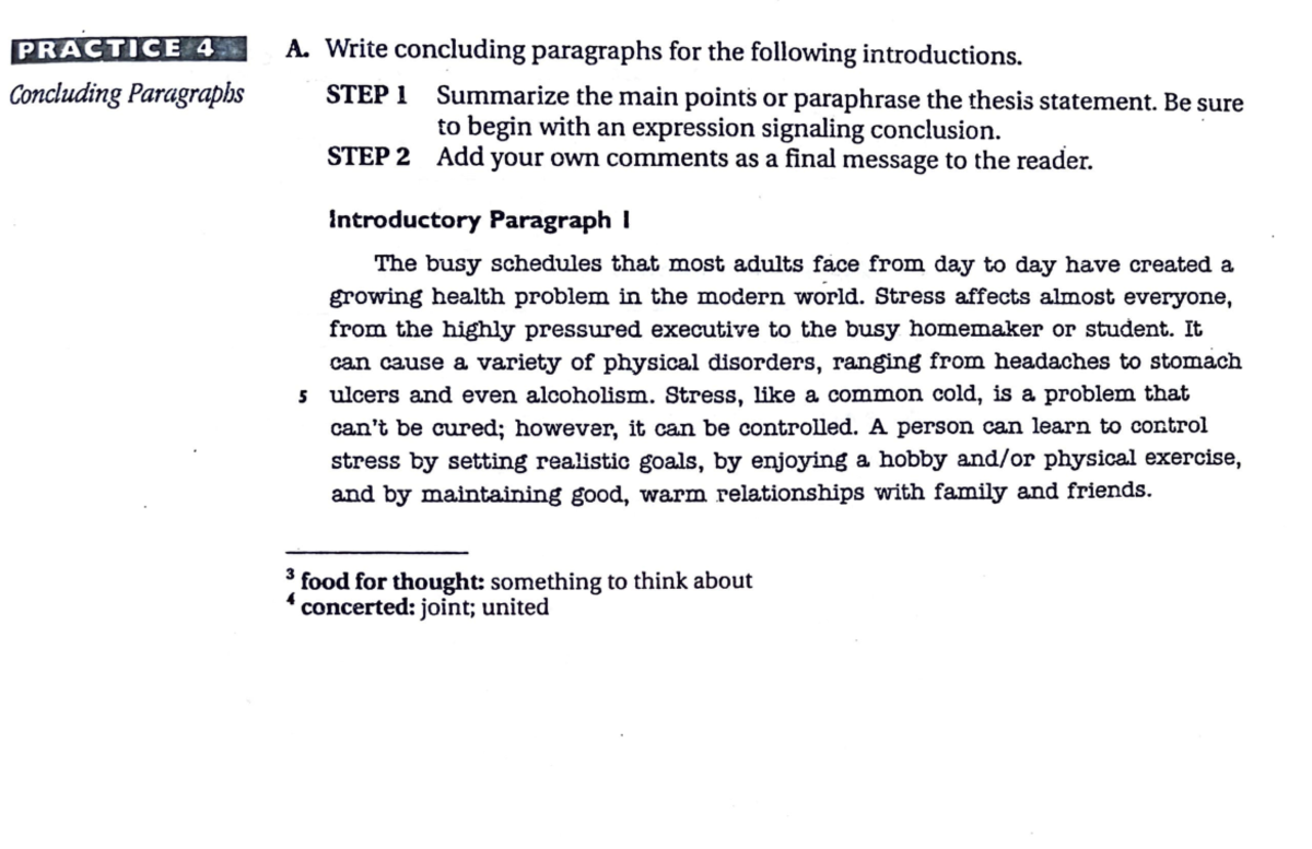 Write THE Conclusion - Example - PRACTICE · 4 .~. Concludi ng ...