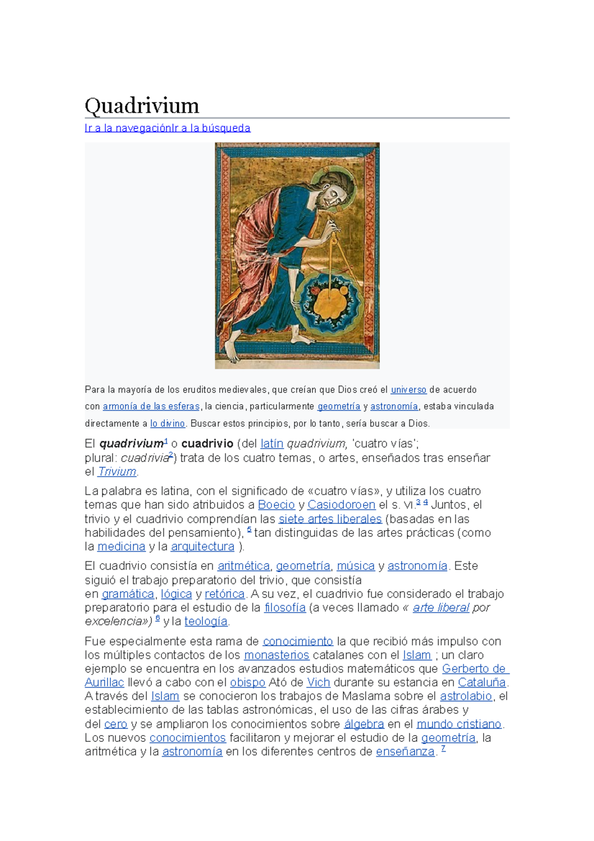 Quadrivium - HISTORIA - Quadrivium Ir a la navegaciónIr a la búsqueda ...