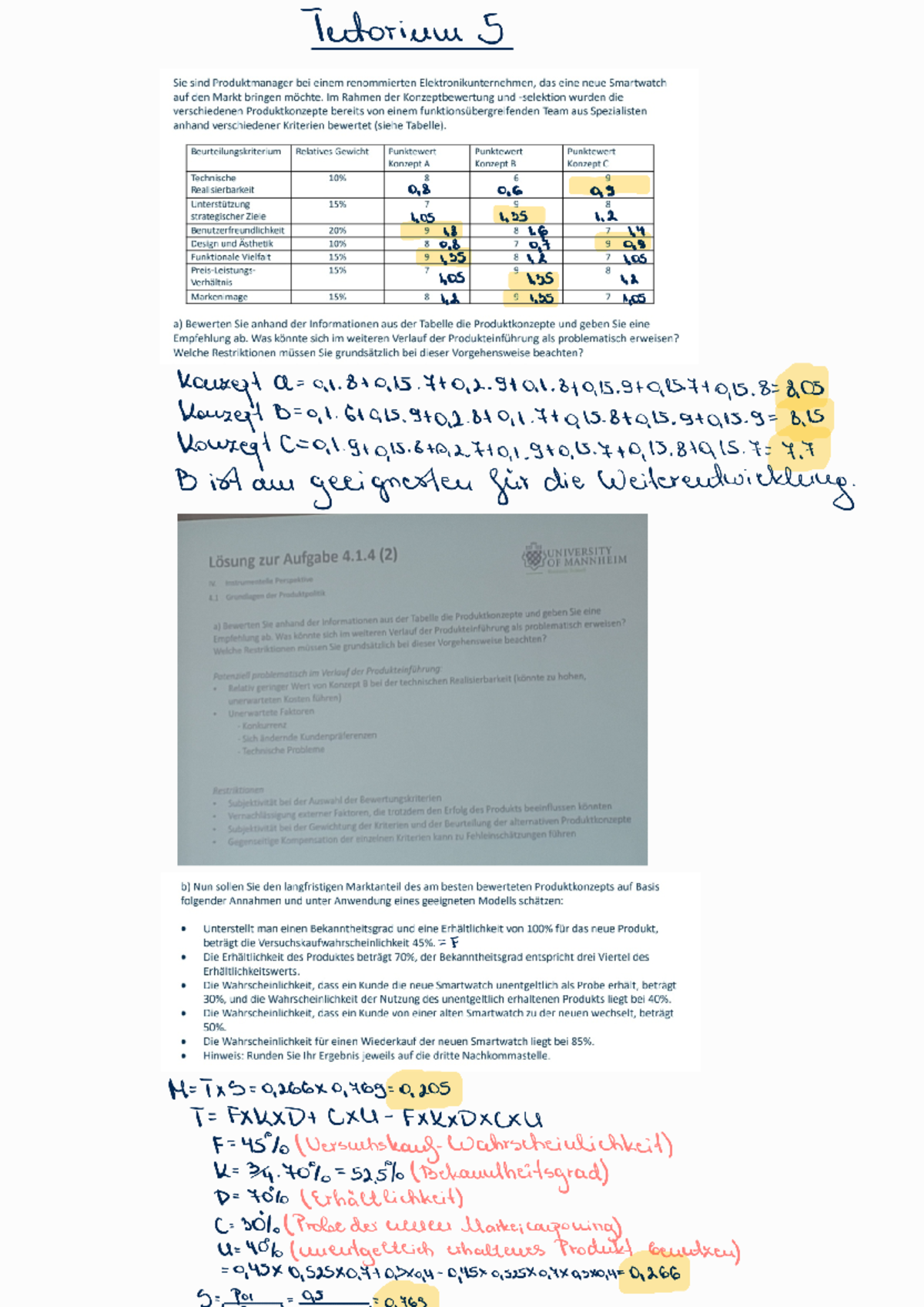5 Tutorium Lösungen - Marketing I - Studocu