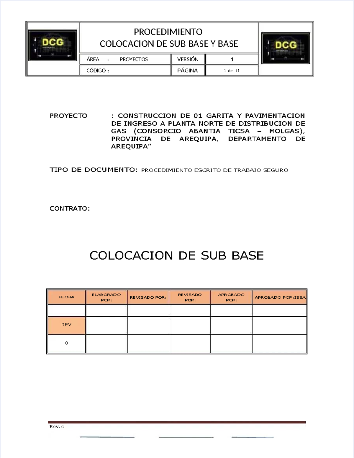 Pdf pets base y sub base - APUNTES - COLOCACION DE SUB BASE Y BASE ÁREA ...