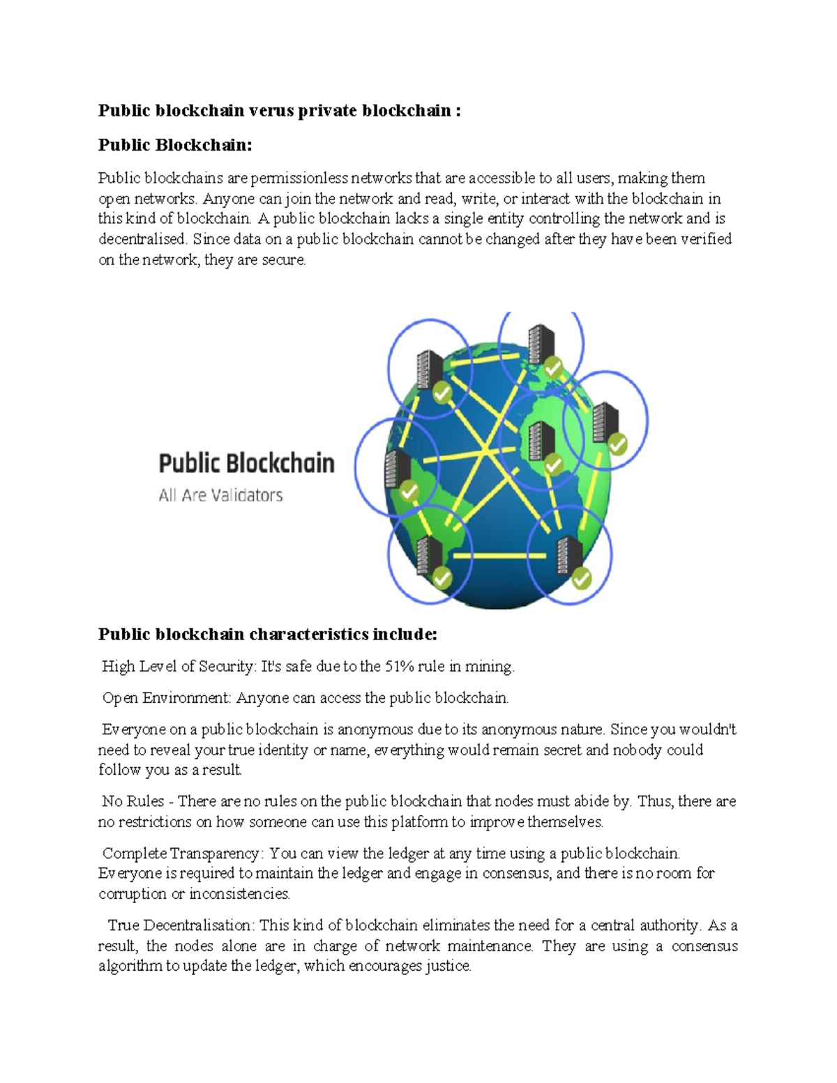 Unit 4 additional inframation is possible - Public blockchain verus ...