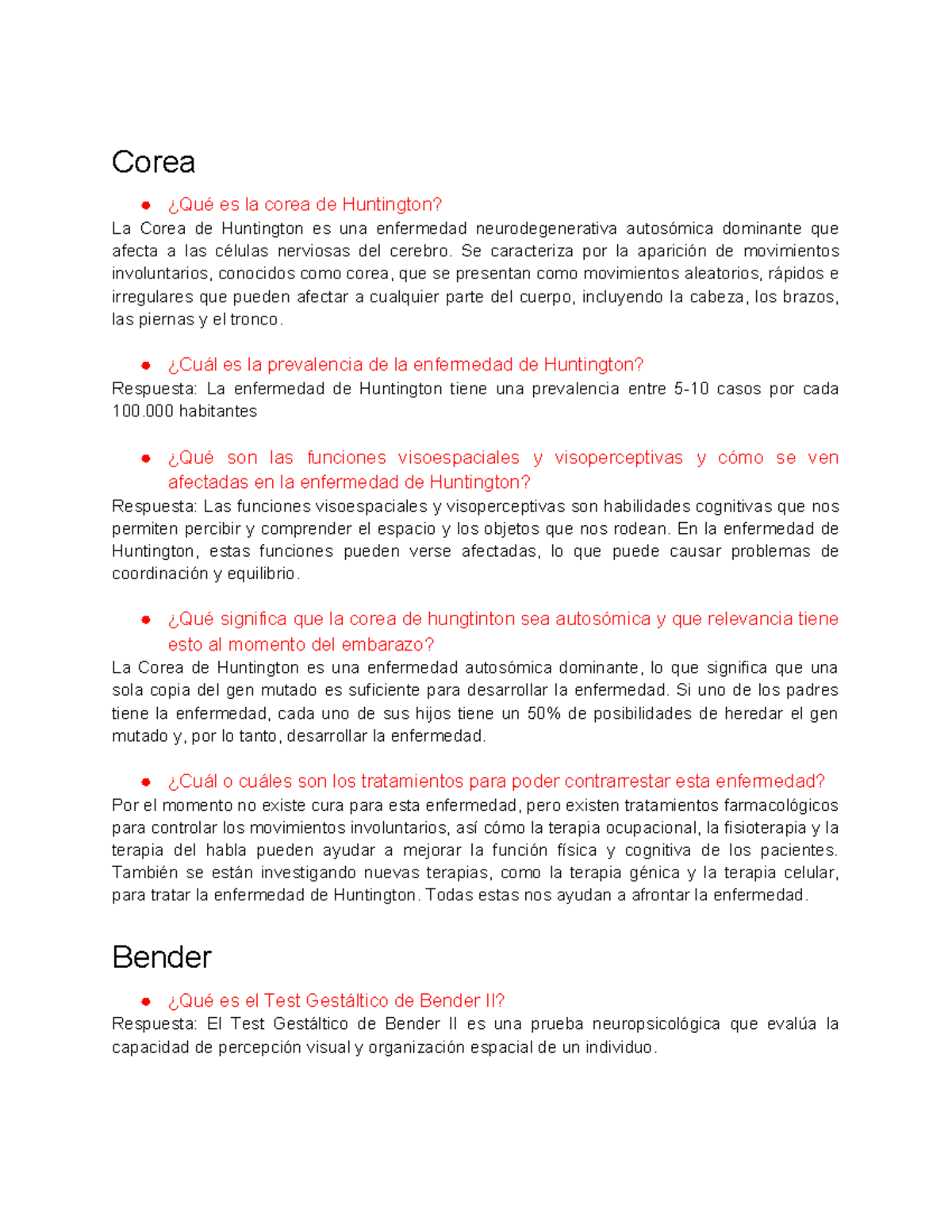 ¿Qué es la corea de Huntington - Se caracteriza por la aparición de ...