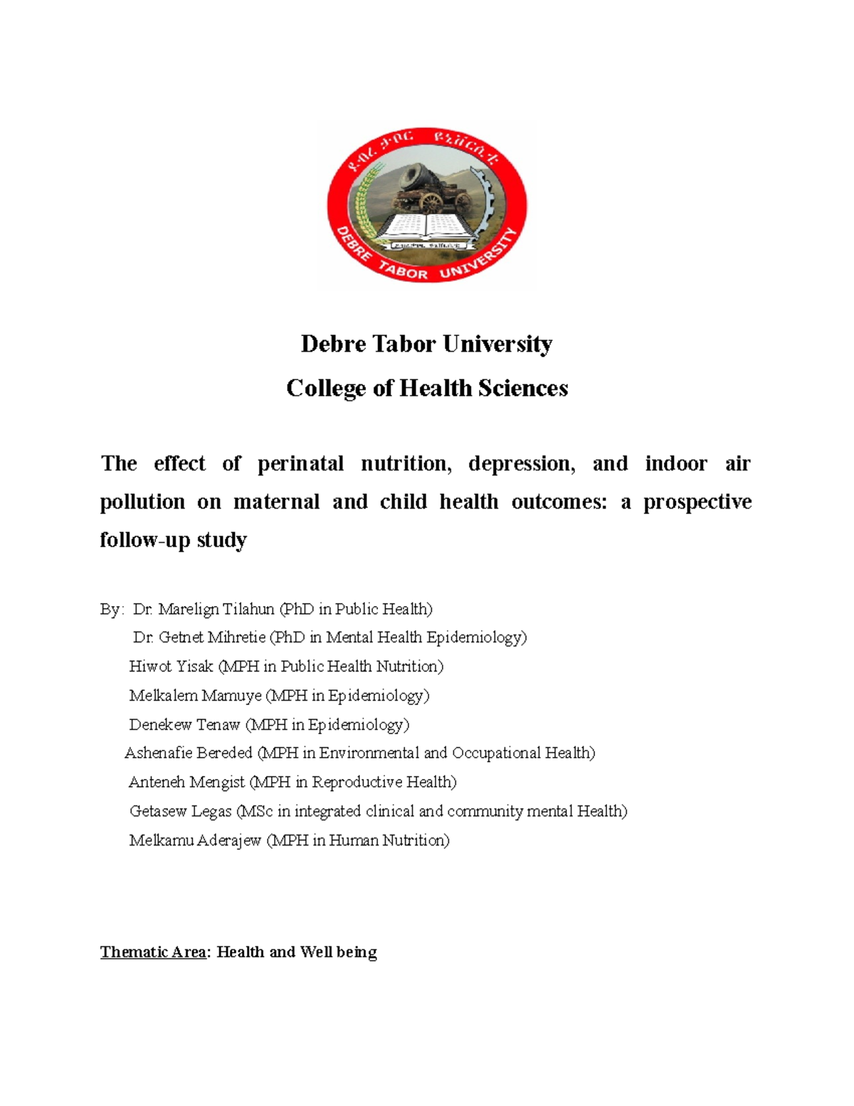 Intro & Justification - Course objectives - Debre Tabor University ...