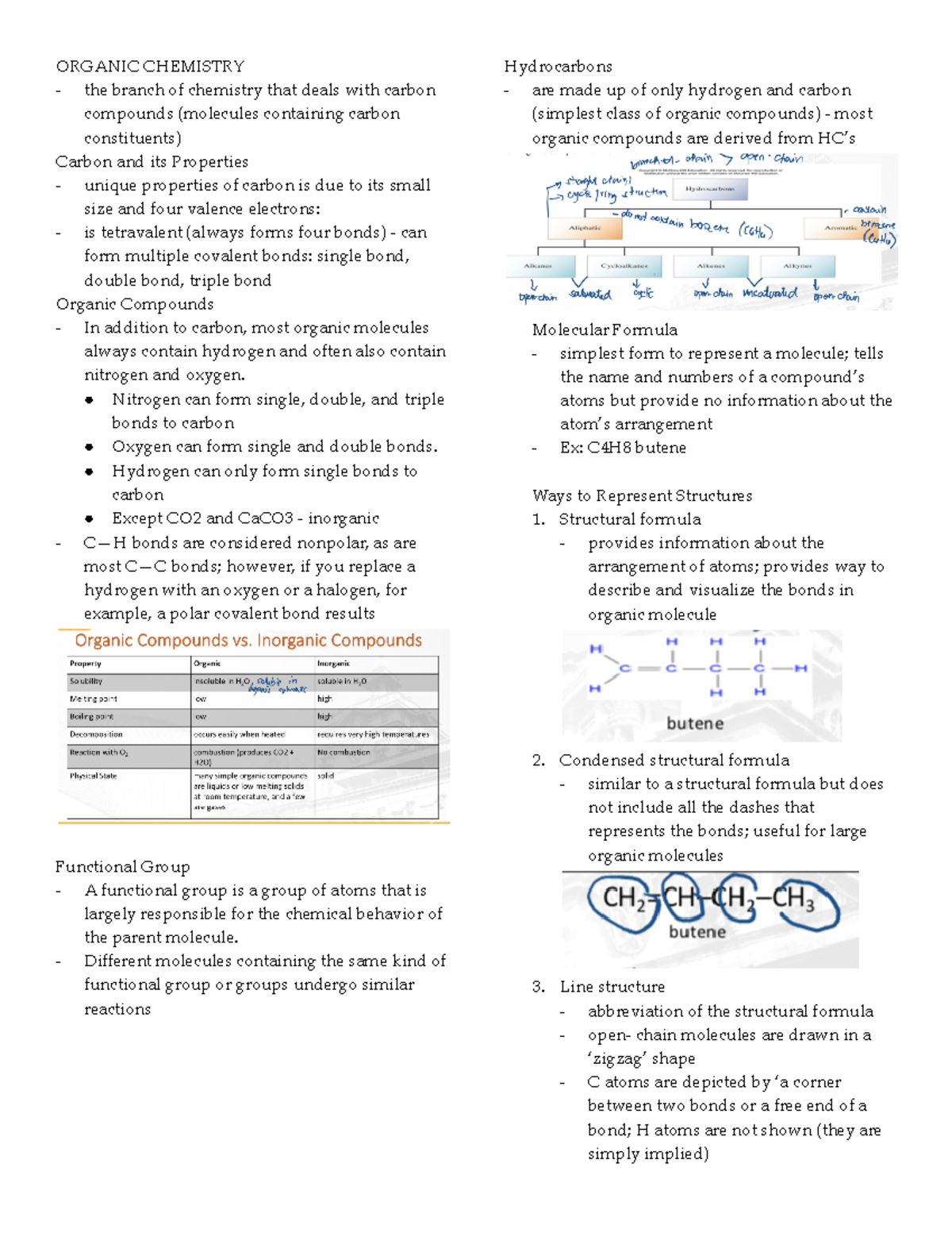 Hydrocarbons with Examples (Organic Chemistry ) - Senior High School ...