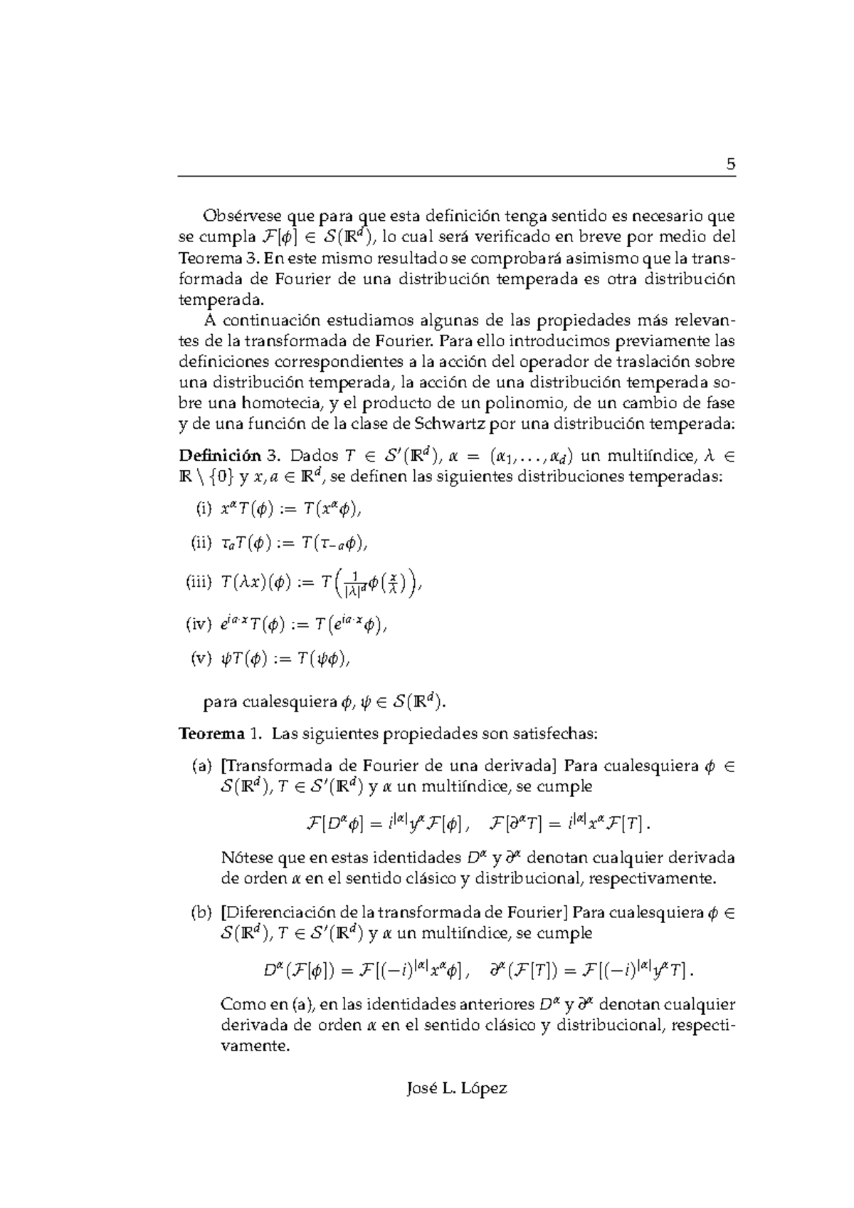 TFourier-5-10 - Propiedades de la transformada de Fourier - 5 Obsérvese que para que esta ...