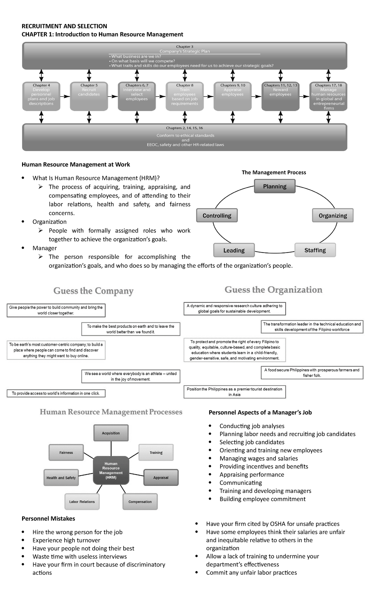 RS Module - RECRUITMENT AND SELECTION CHAPTER 1: Introduction to Human ...