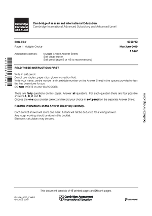 CAPE Biology Unit 2 Complete - CAPE BIOLOGY UNIT TWO MANUAL (by Sperwin ...