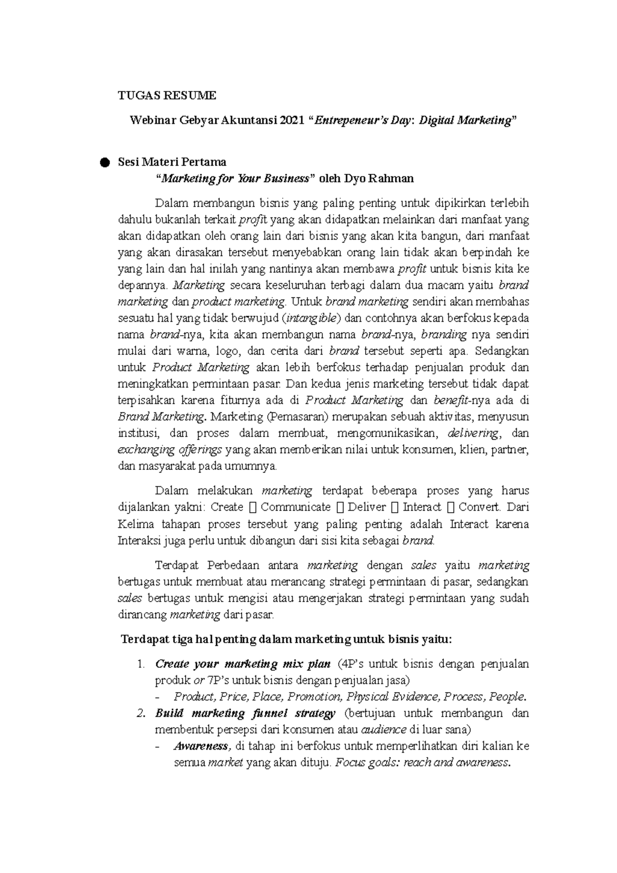 Resume Webinar Kewirausahan Bisnis Digital - TUGAS RESUME Webinar ...