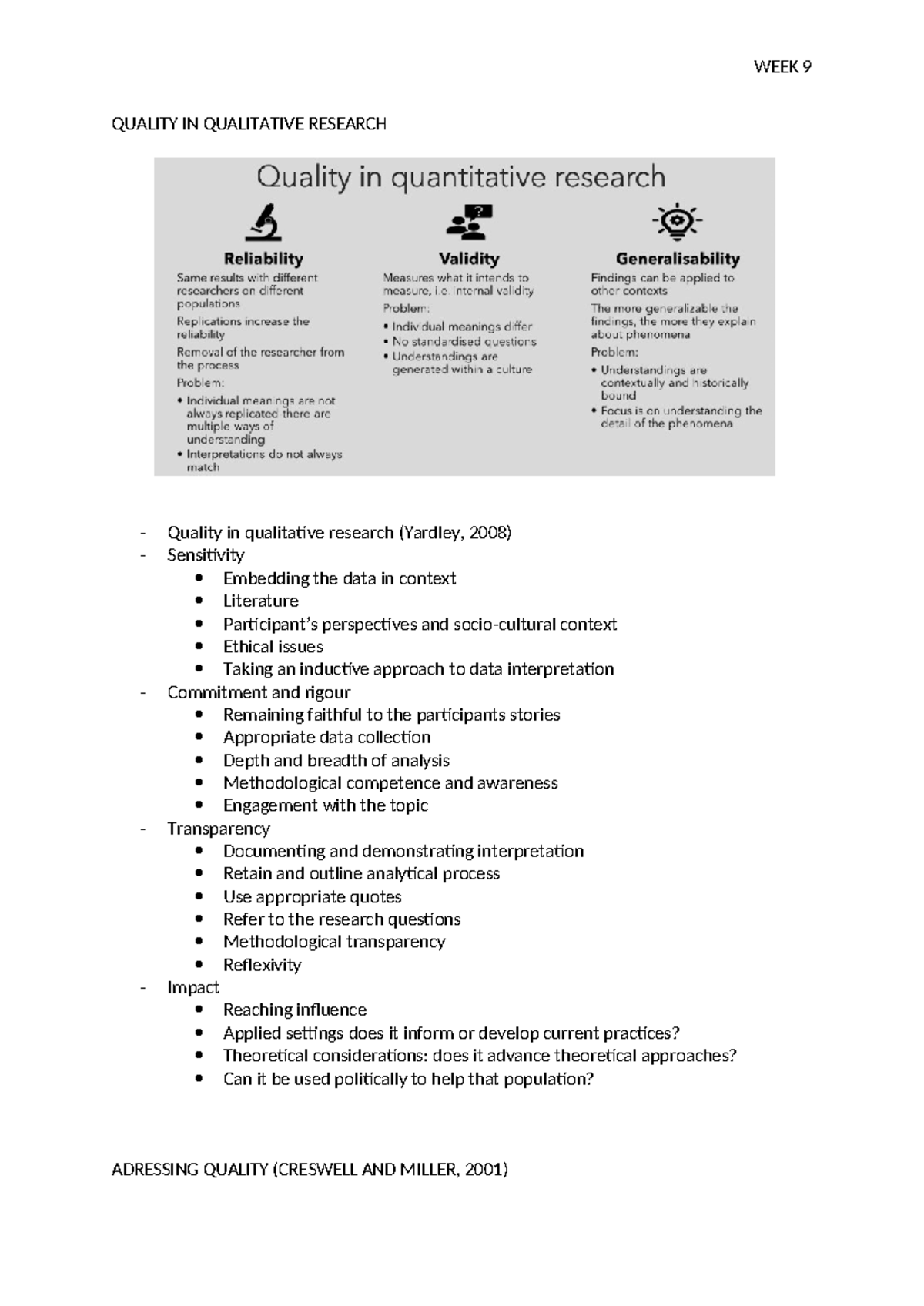 RMC - Contemporary Issues in Qualitative research - QUALITY IN ...