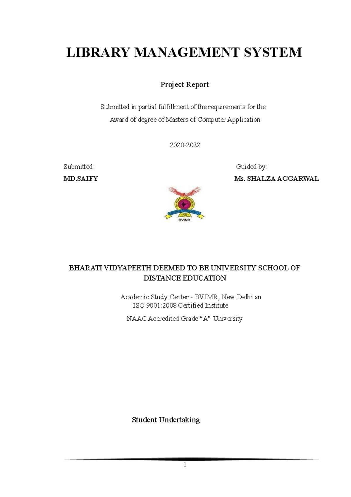 Saify Librarymanagement System - LIBRARY MANAGEMENT SYSTEM Project ...