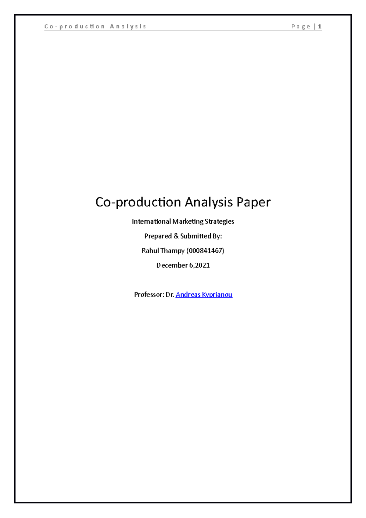 Co-Production Analysis Paper for self assessment - Co-production ...