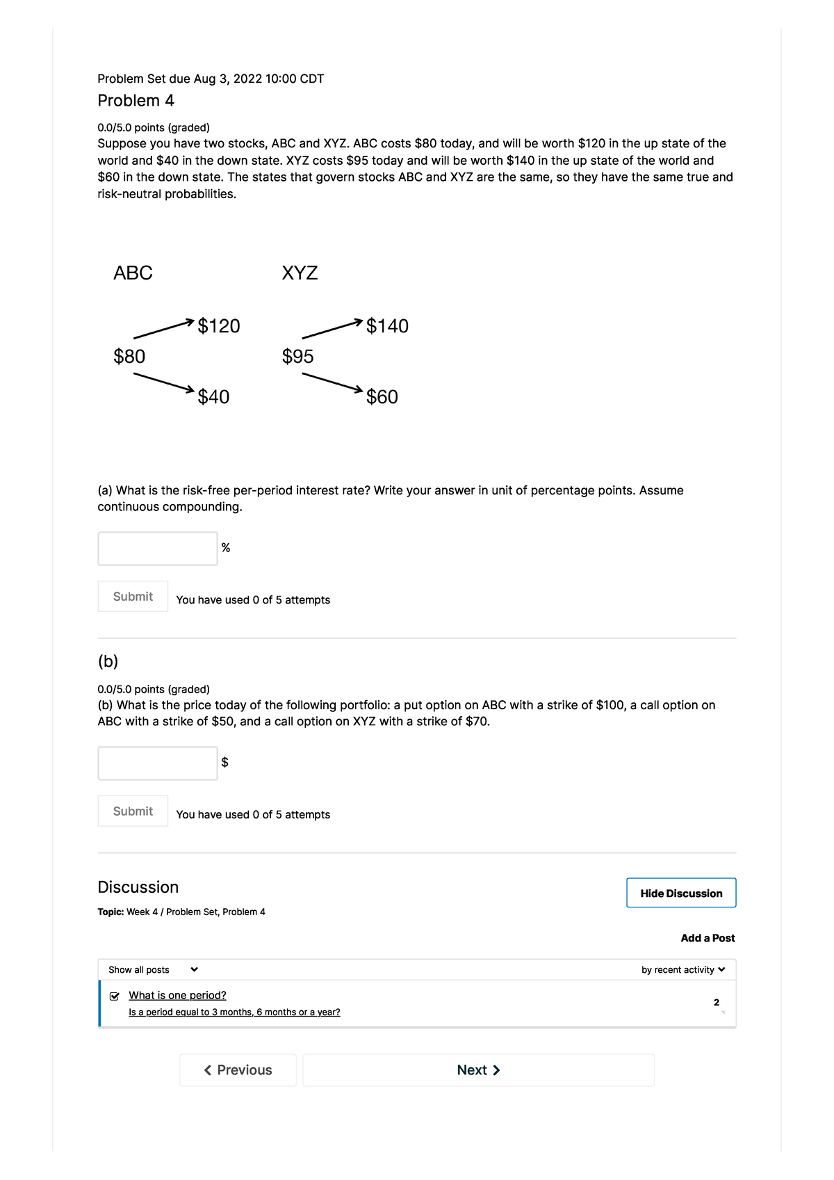 Problem 4 Derivates Derivatives Markets Advanced Modeling And Strategies Problem Set Due