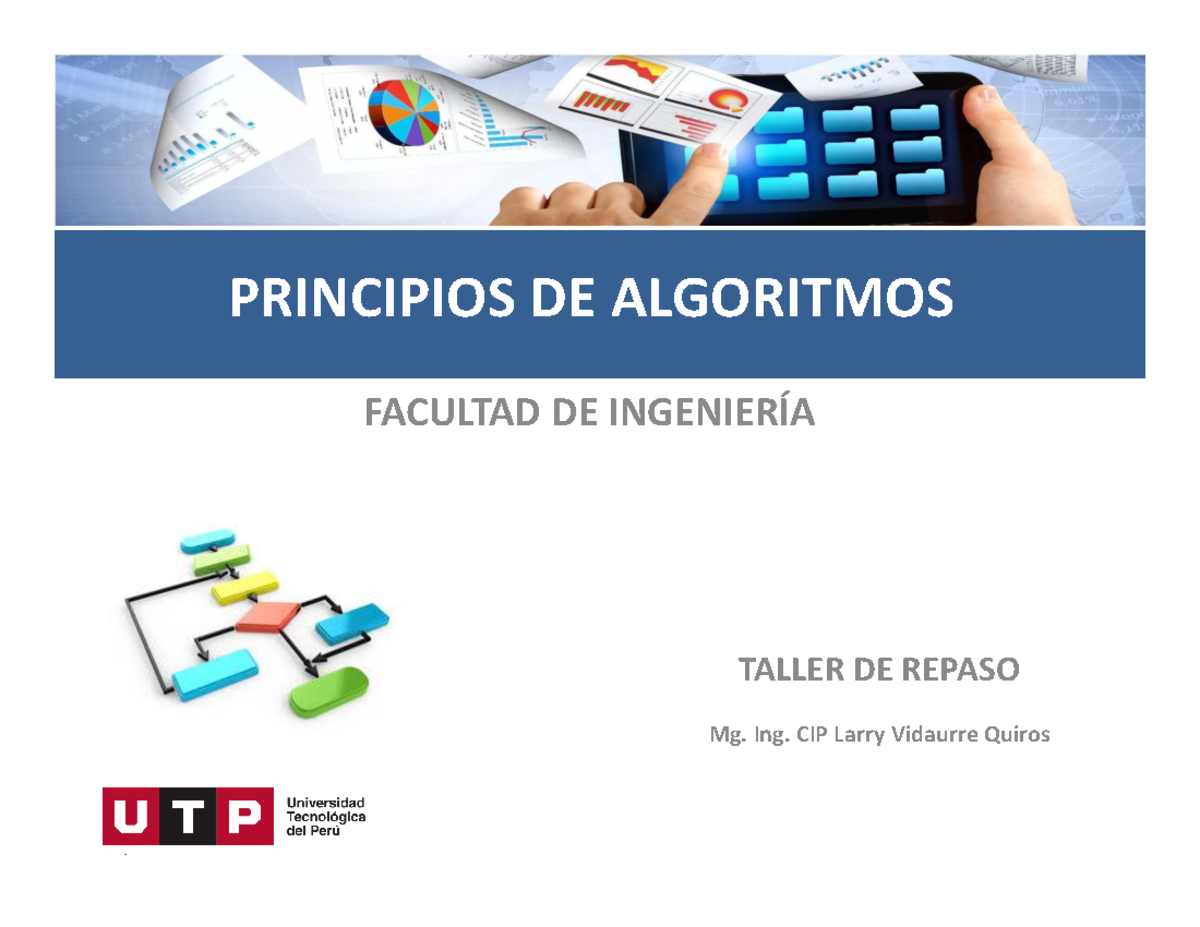 Taller principio de algoritmos semana 17 - PRINCIPIOS DE ALGORITMOS FACULTAD DE INGENIERÍA ...