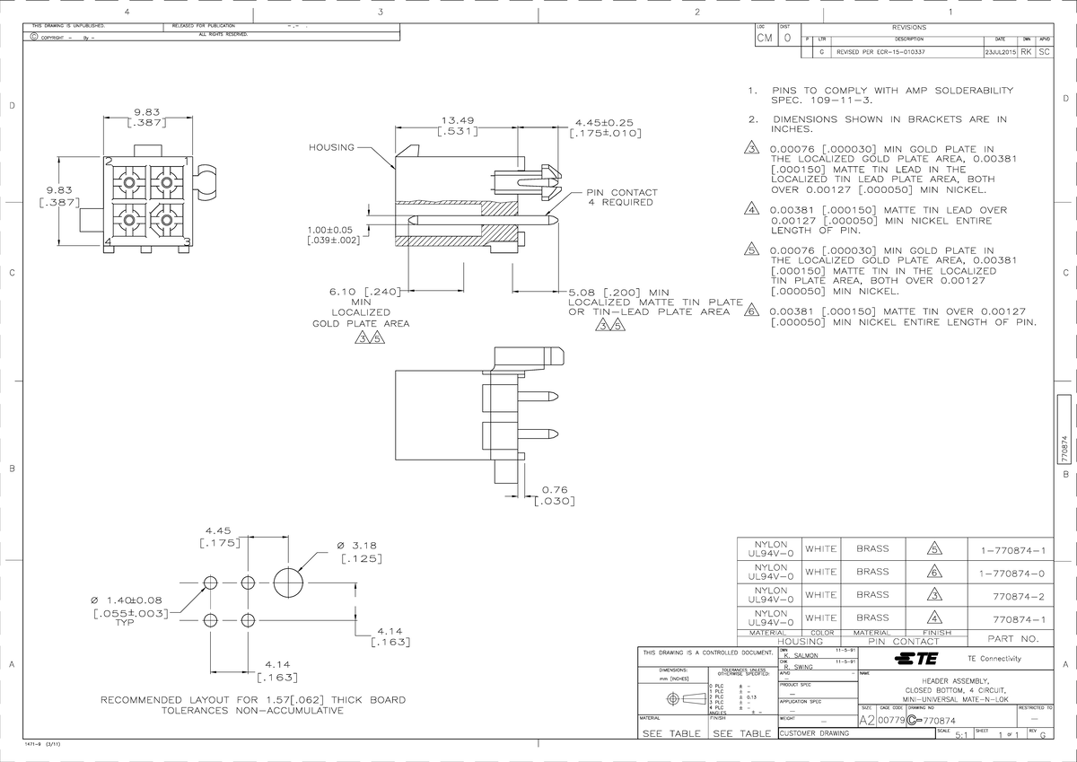 Sample Paper for Exam prepare for Wire harness - 4 3 2 THIS DRAWING IS ...