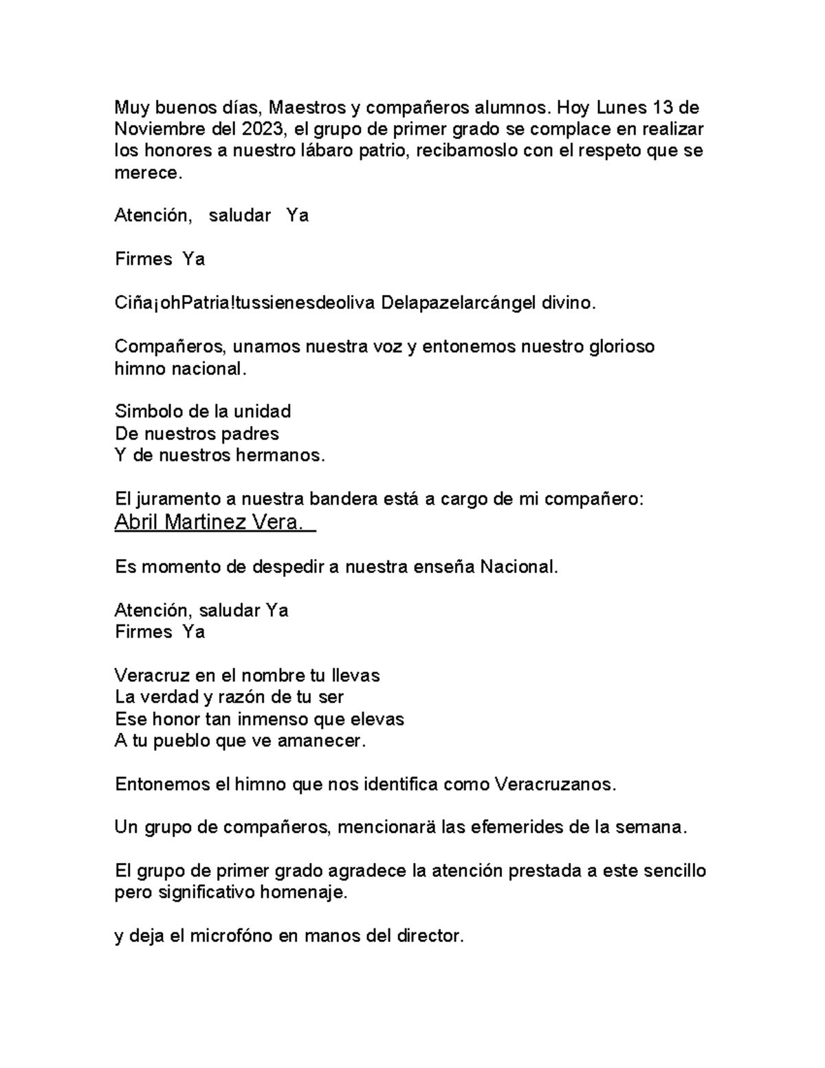 Homenaje Primero - es muy practico - Muy buenos días, Maestros y ...