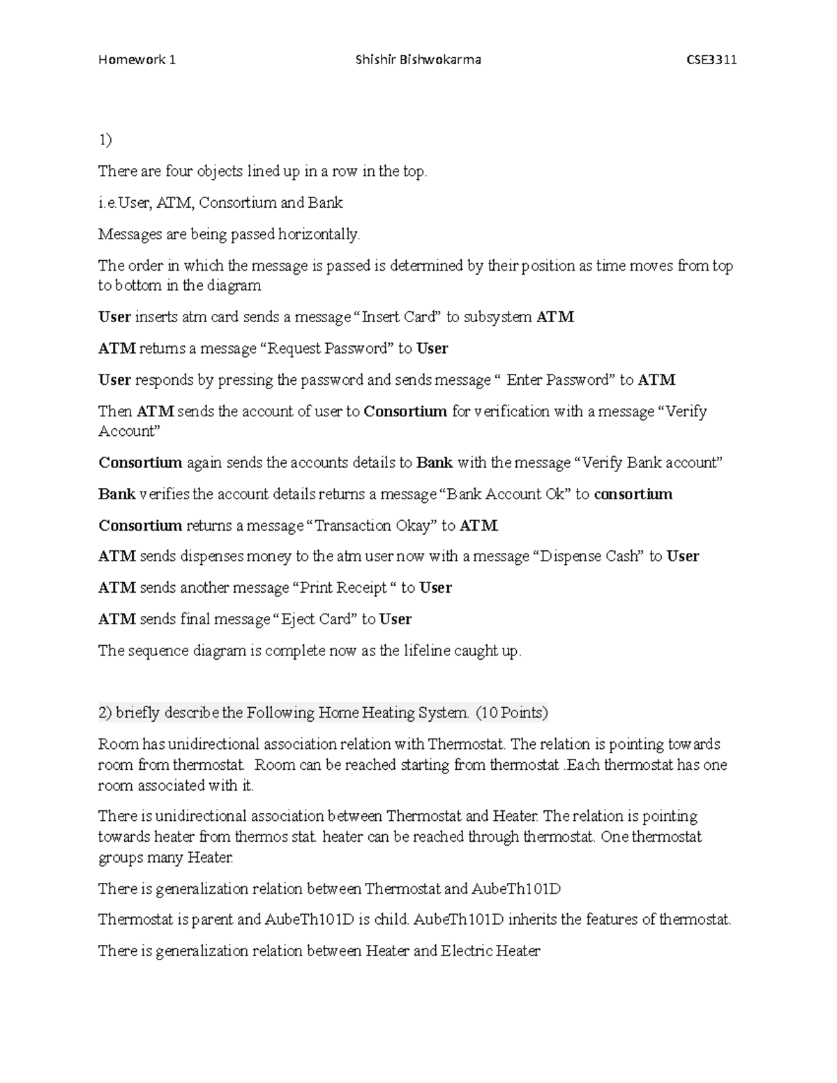 Homework 1 of CSE 3311 - Homework 1 Shishir Bishwokarma CSE 1) There ...