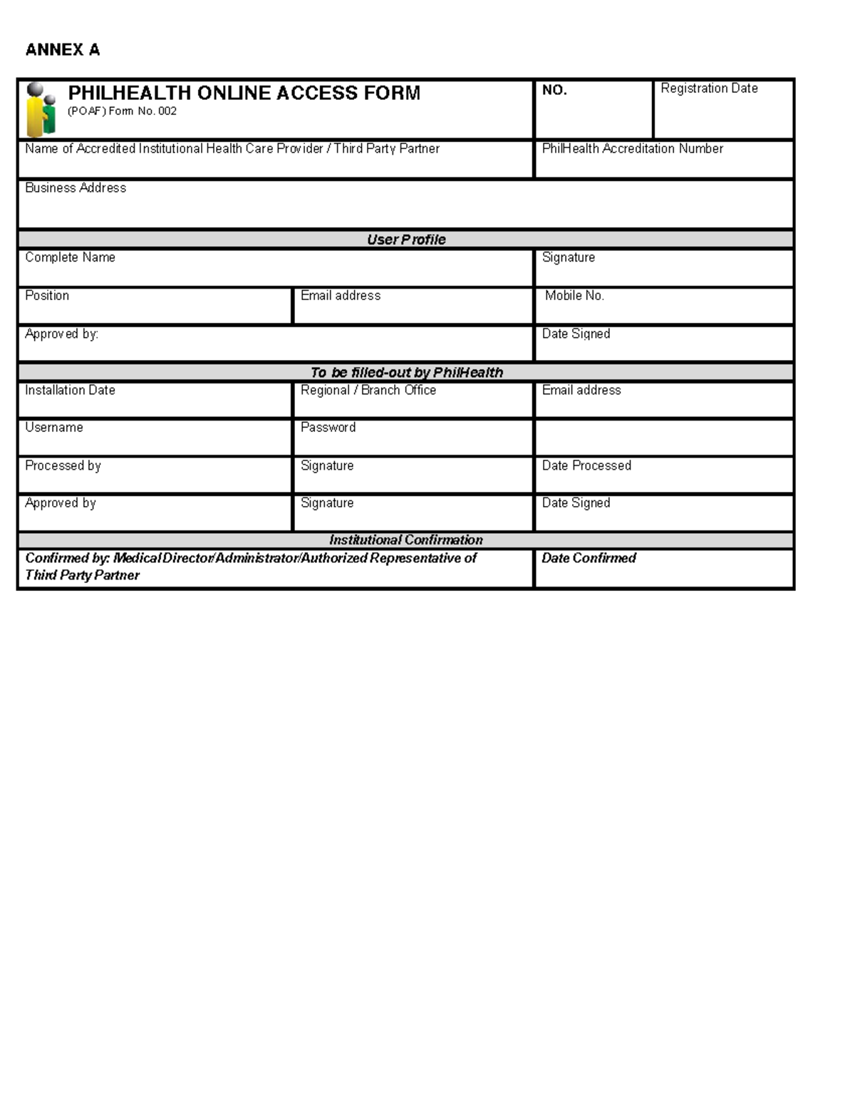 Annex A-POAF v102022 - Phil heath form - ANNEX A PHILHEALTH ONLINE ...