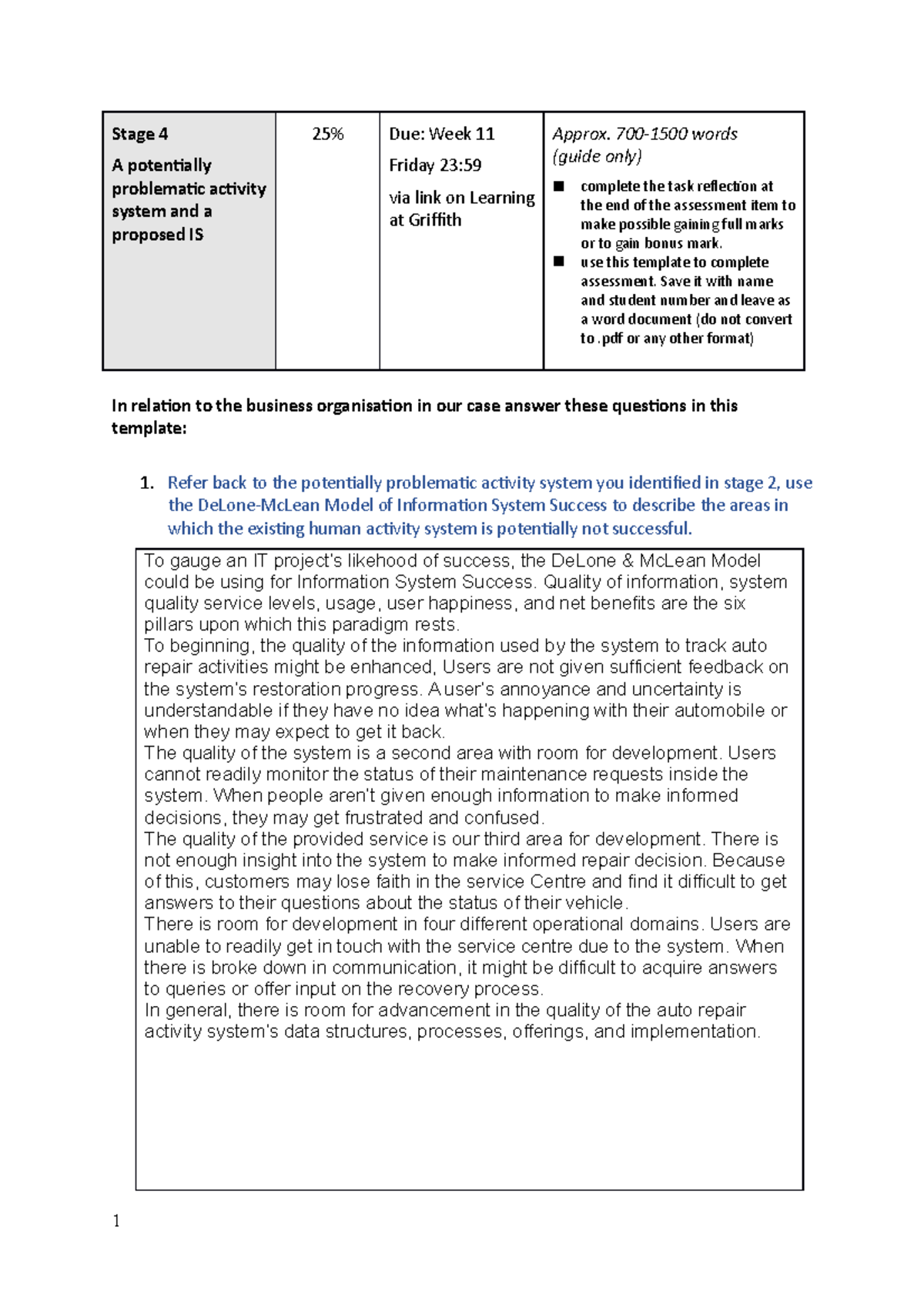 Stage 4 template - lecture - Stage 4 A potentially problematic activity ...