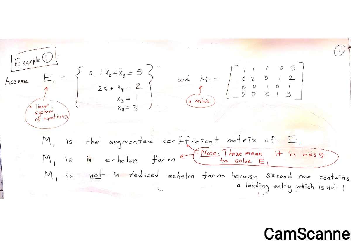 Lecture Notes for 2021 09 21 - Introduction to Linear Algebra - Studocu