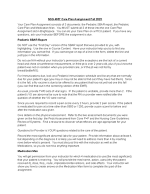 Case Study Attachments KSellers NSG4057 Appdx - NSG4057 - Studocu