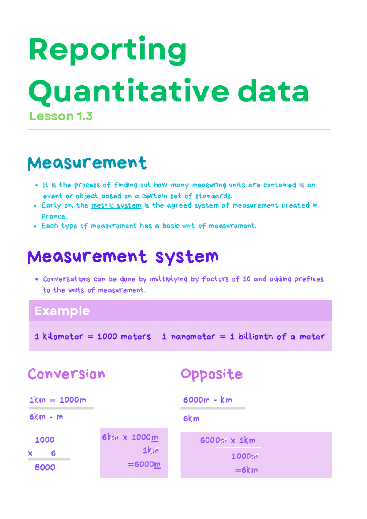 Grade 7 First Quarter Reporting Quantitative data Lesson 1.3 Q1 ...