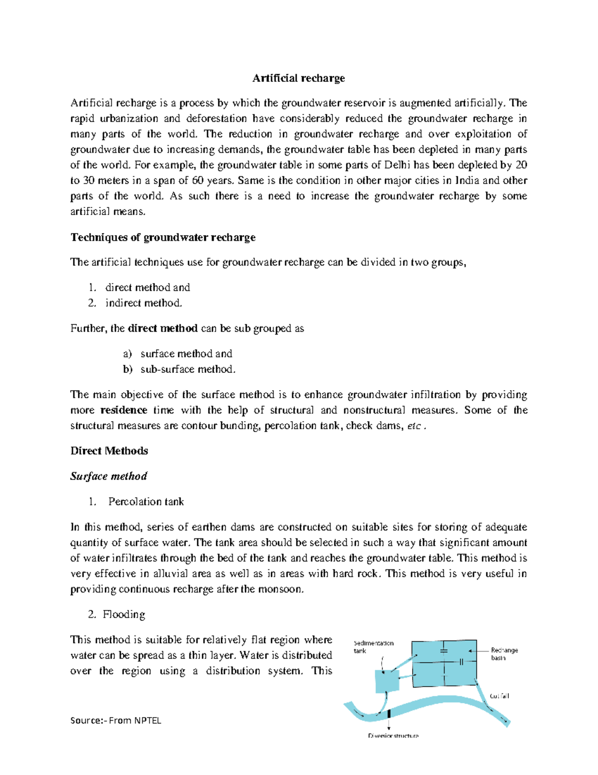 Artificial recharge - Artificial recharge Artificial recharge is a ...
