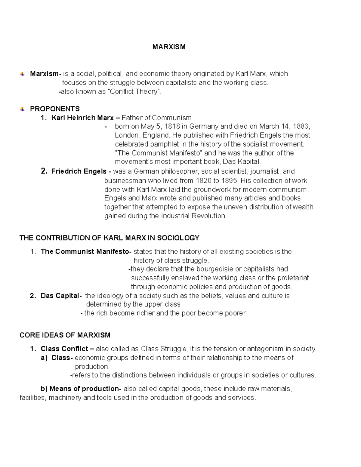 2. Marxism - MARXISM Marxism- is a social, political, and economic ...