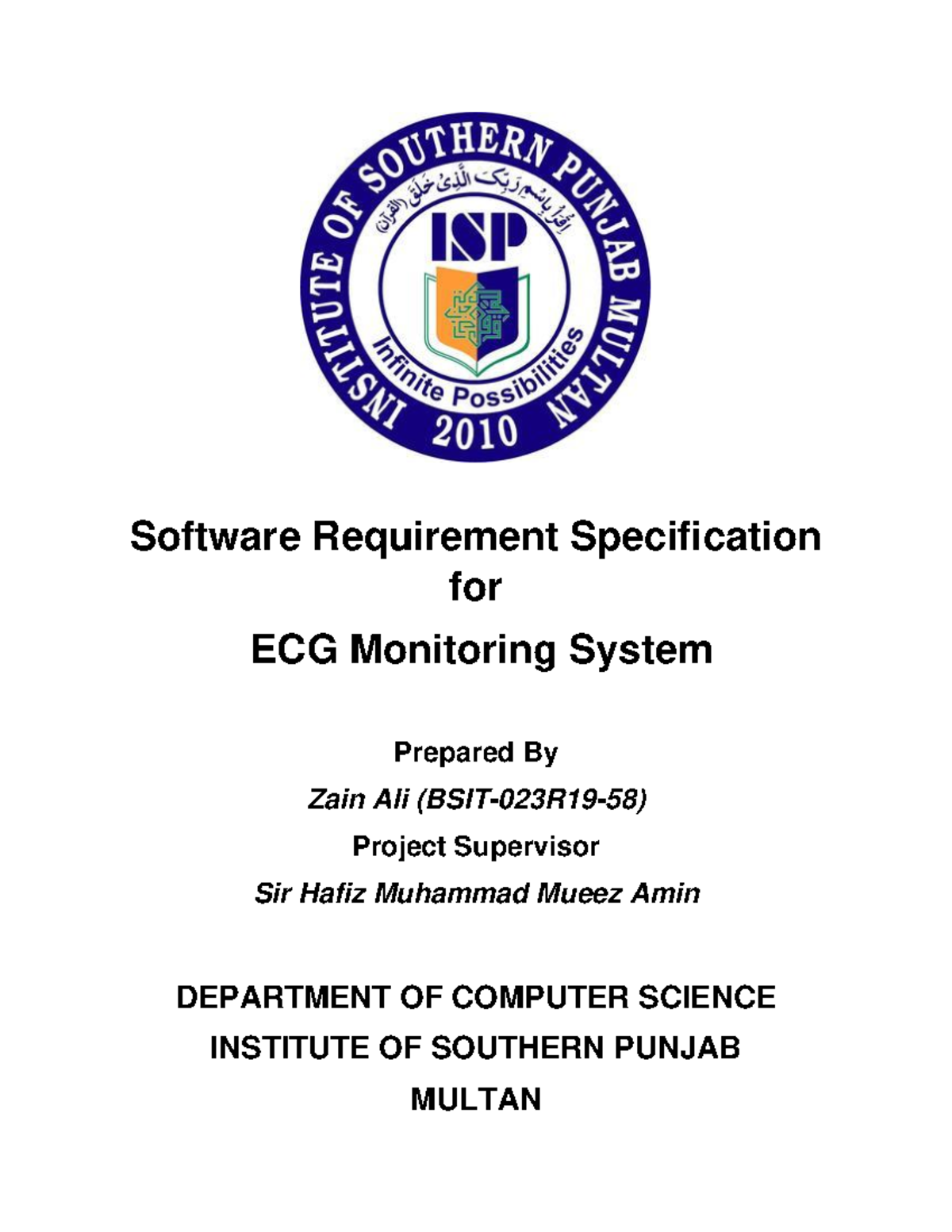 Software Requirement Specification - Software Requirement Specification ...