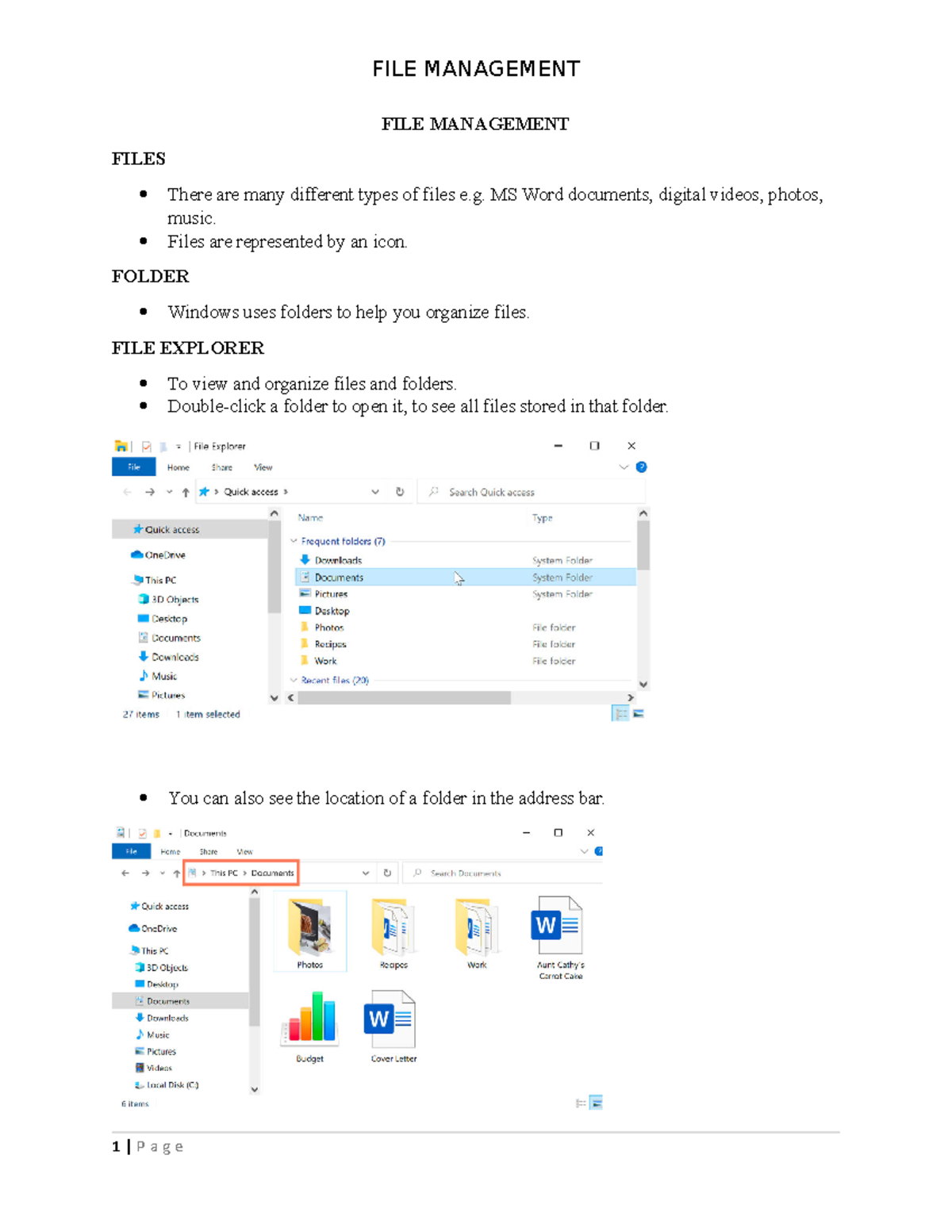 FILE Management 2file - FILE MANAGEMENT FILES There are many different ...