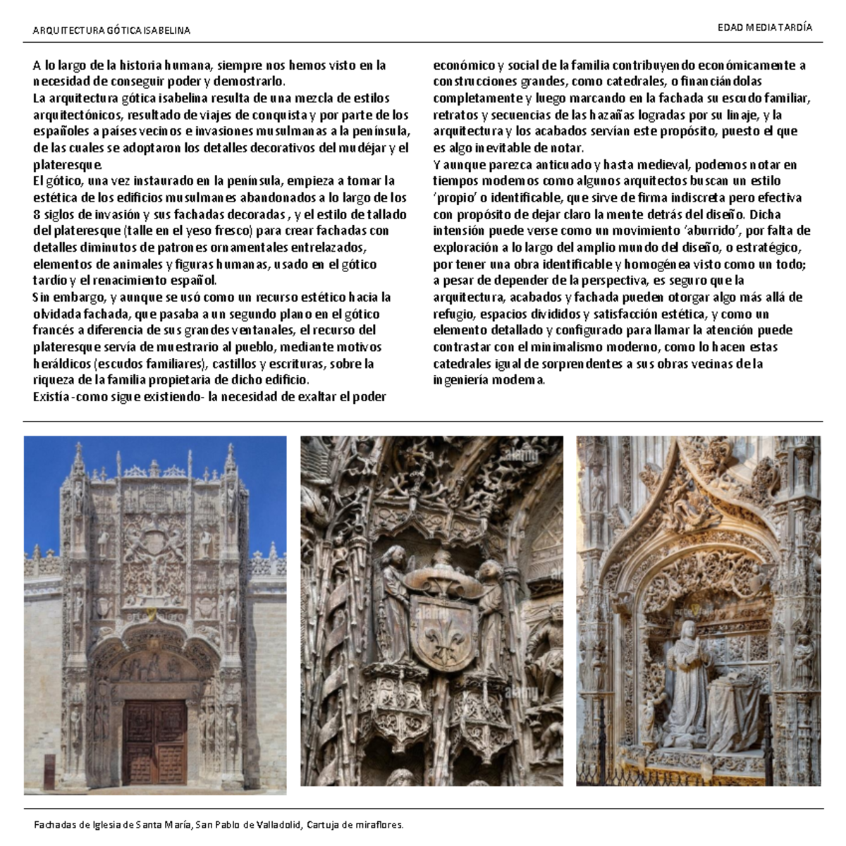 Gotico Isabelino en españa - ARQUITECTURA GÓTICA ISABELINA EDAD MEDIA ...