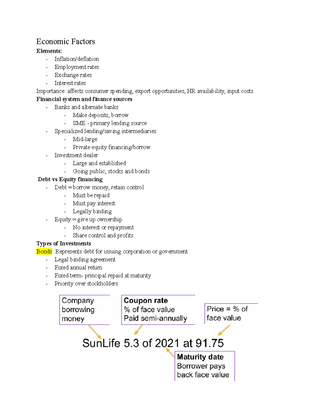 Economics Factors - Sofy was my prof - Economic Factors Elements ...