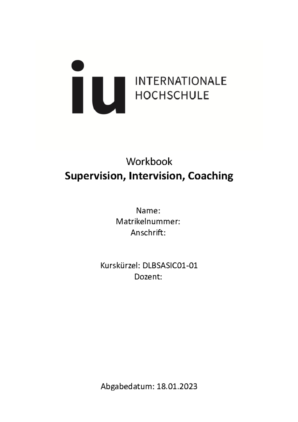 Supervision, Intervision, Coaching - Workbook - Workbook Supervision ...