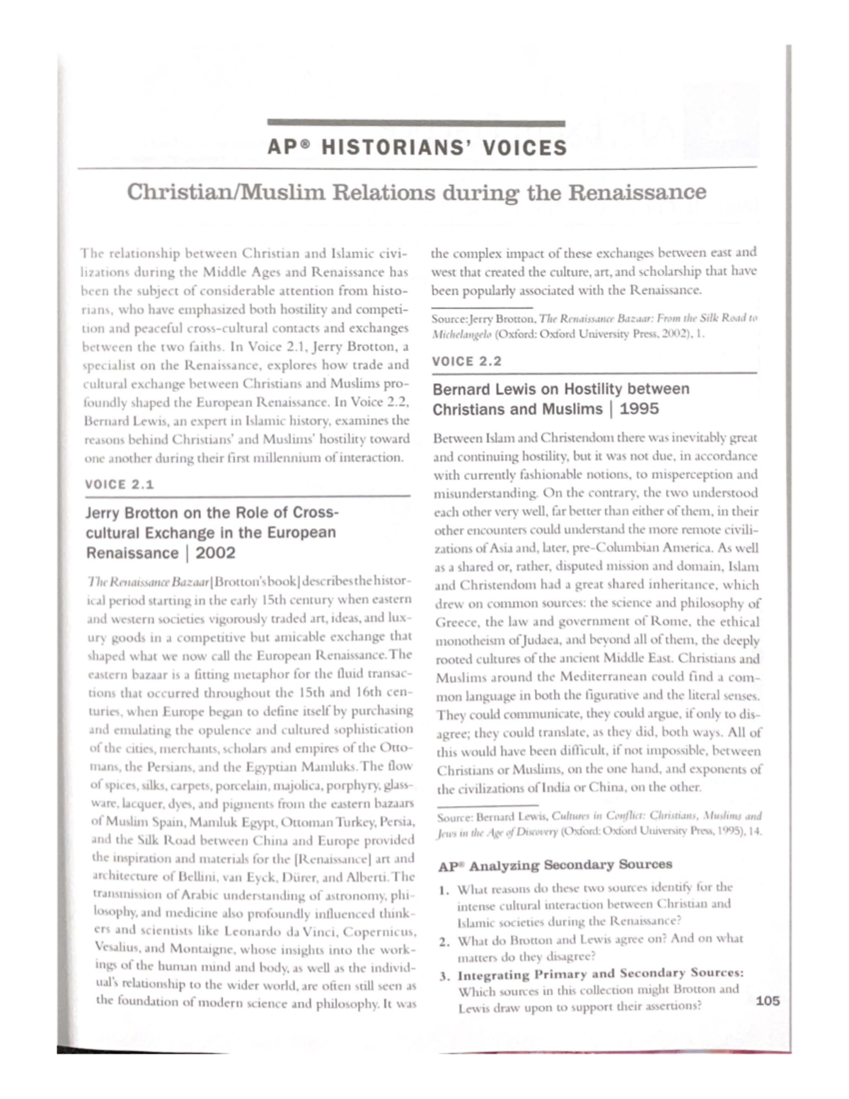 AP® Historians' Voices - Studocu