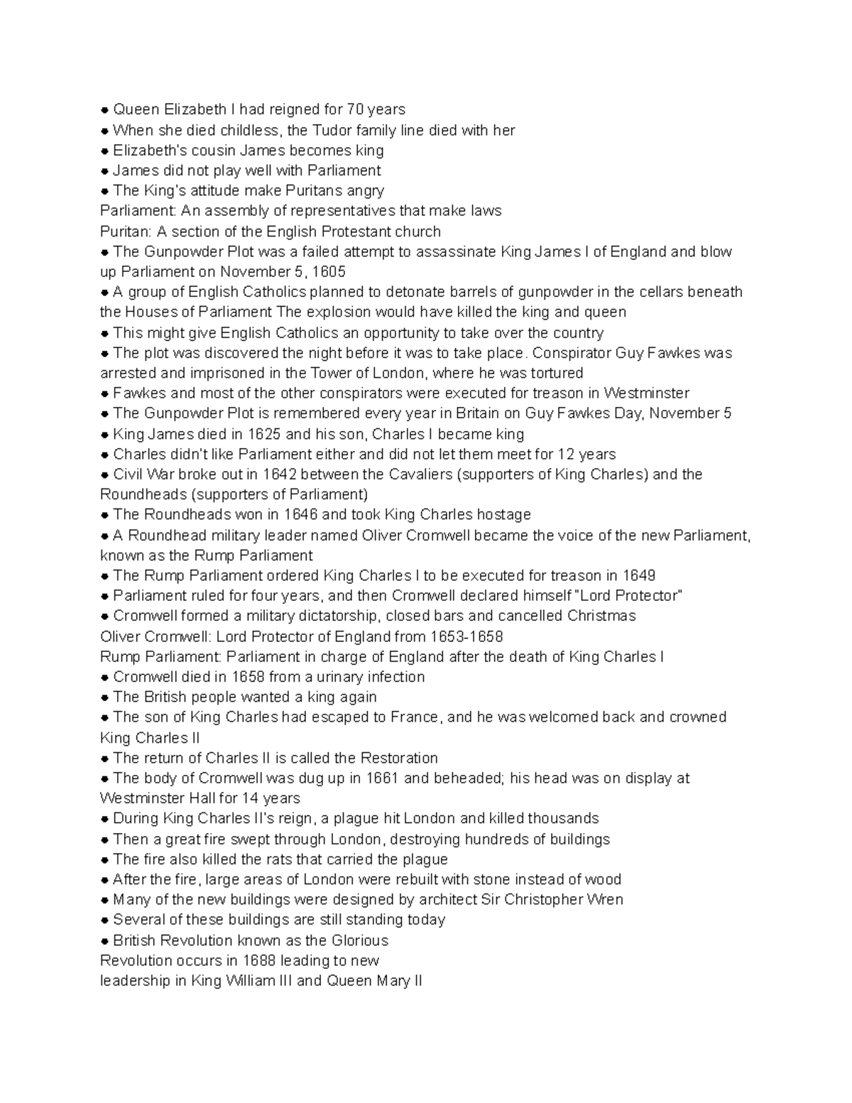History week of 11 18 2024 notes - Queen Elizabeth I had reigned for 70 ...