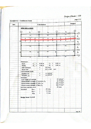 Example 1 for beam calculations - Structural Design - Studocu