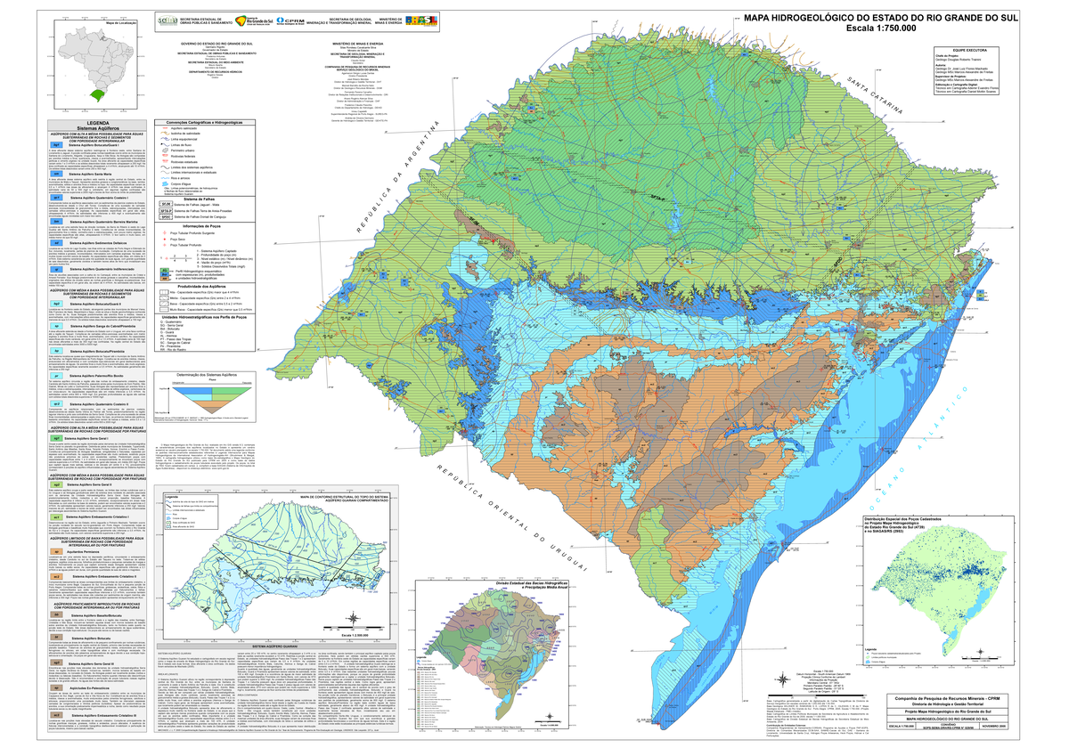 Mapa hidro RS final - ESTUÁRIO DO GUAÍBA Rio Ijuí Rio Ibicuí Rio Jacuí Rio Camaquã RS- RS- BR ...