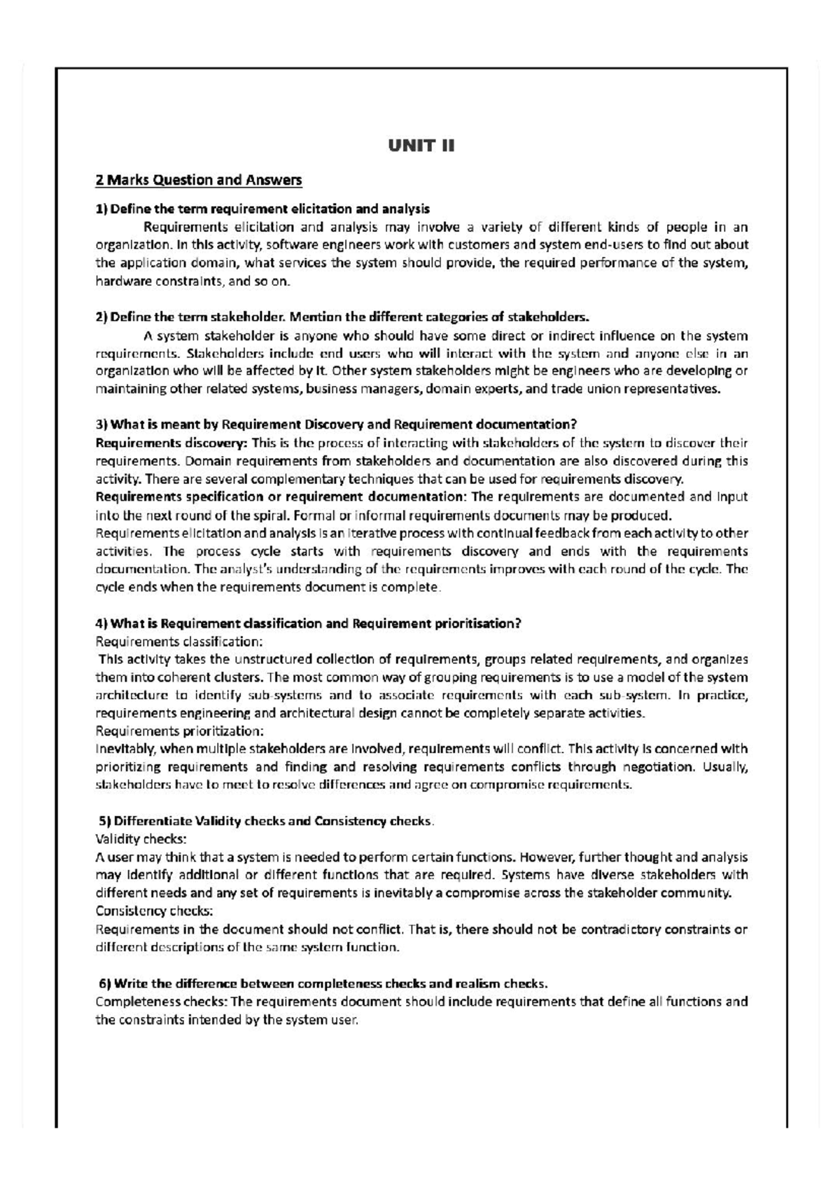 SE Google - software engineering unit 2 question bank answers - UNIT II ...