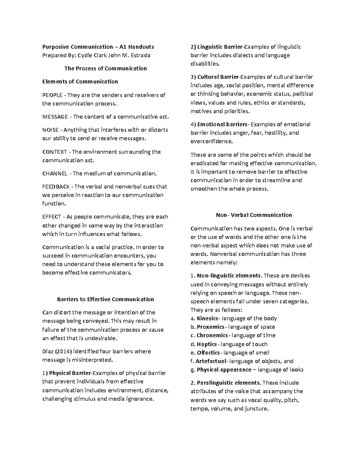 Midterm Examination Reviewer for the course Purposive Communication ...