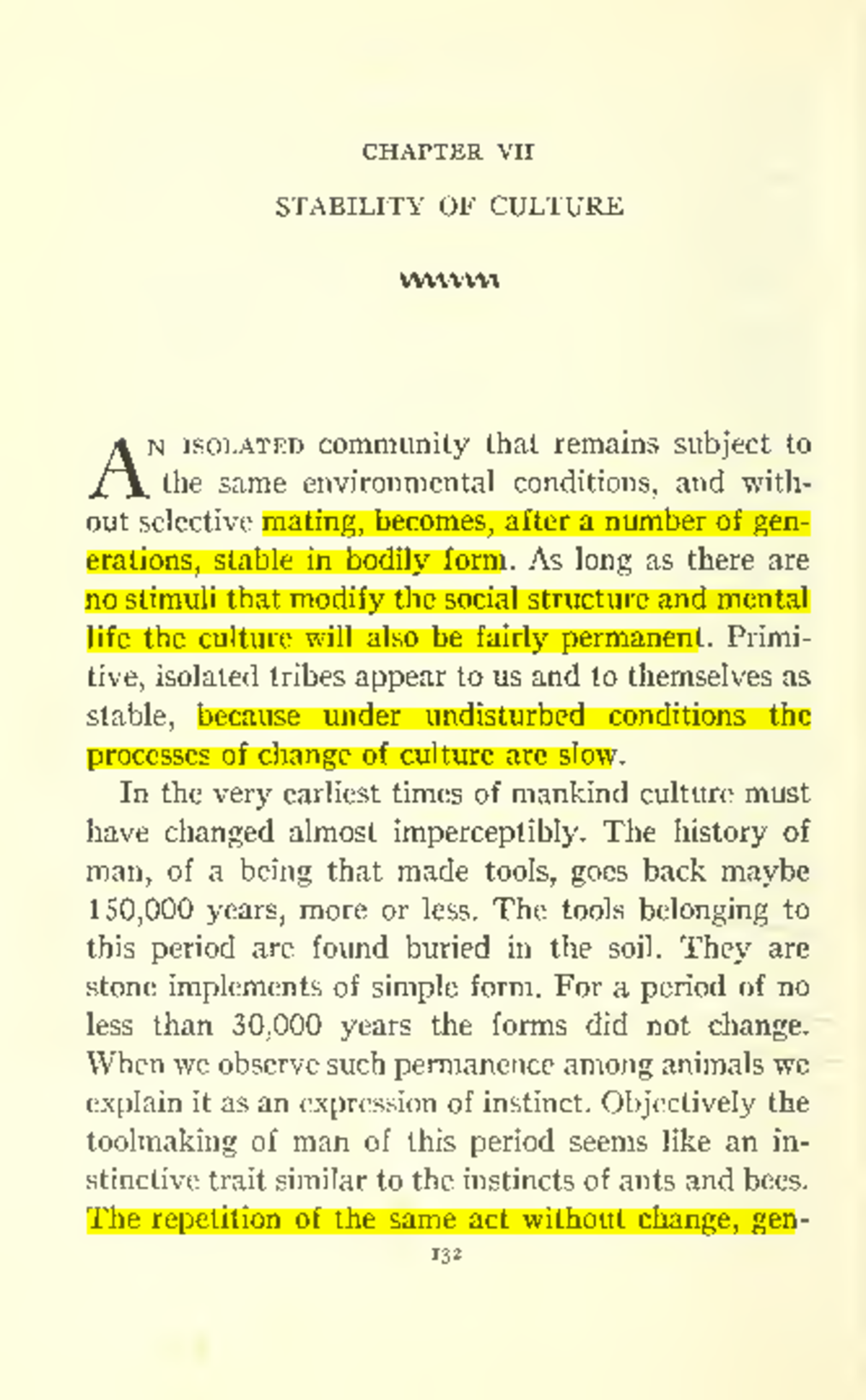 08 Boas 1962 (1928) Stability of culture - CHAPTER Vn STABILITY OF ...