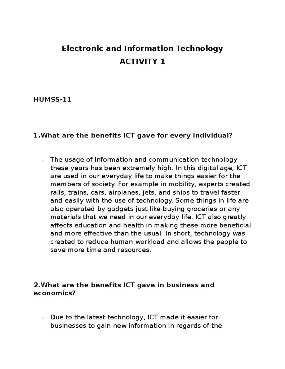 Humss 11 Etech 1 Stact - ....jkn - Electronic and Information ...
