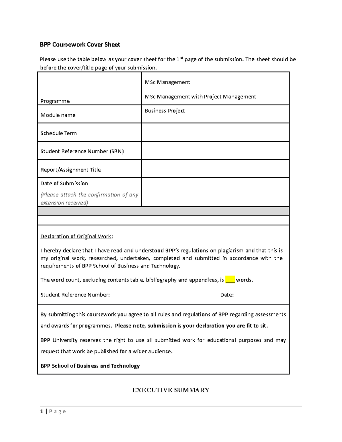 Business Project 5000 - PROFESSIONALLY WRITTEN WITH GOOD GRADE - BPP ...