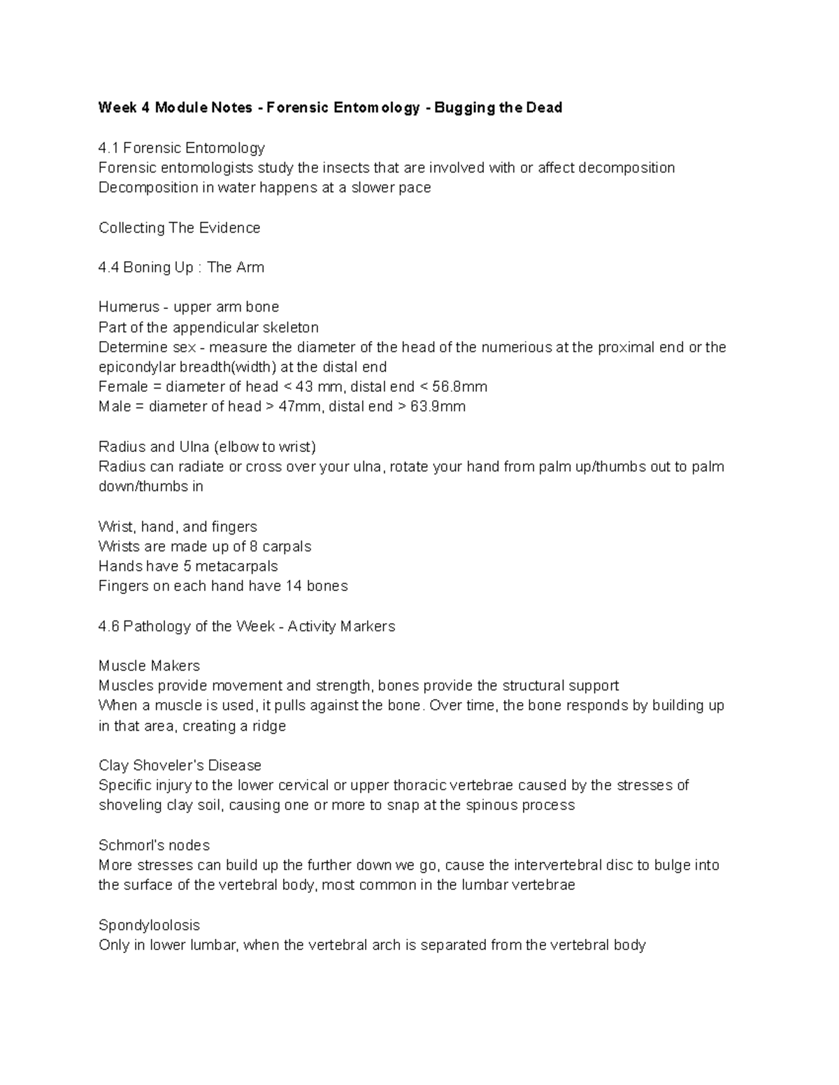 Week 4 Module Notes - Forensic Entomology - Bugging the Dead - Google ...