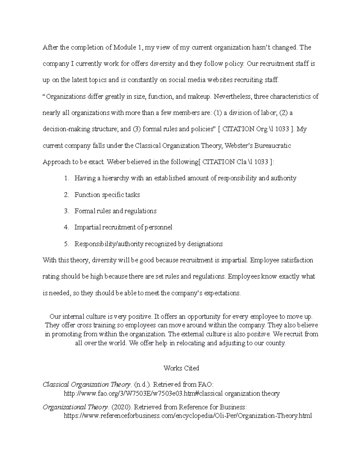 Module 1-3 Journal - Grade: A - After the completion of Module 1, my ...