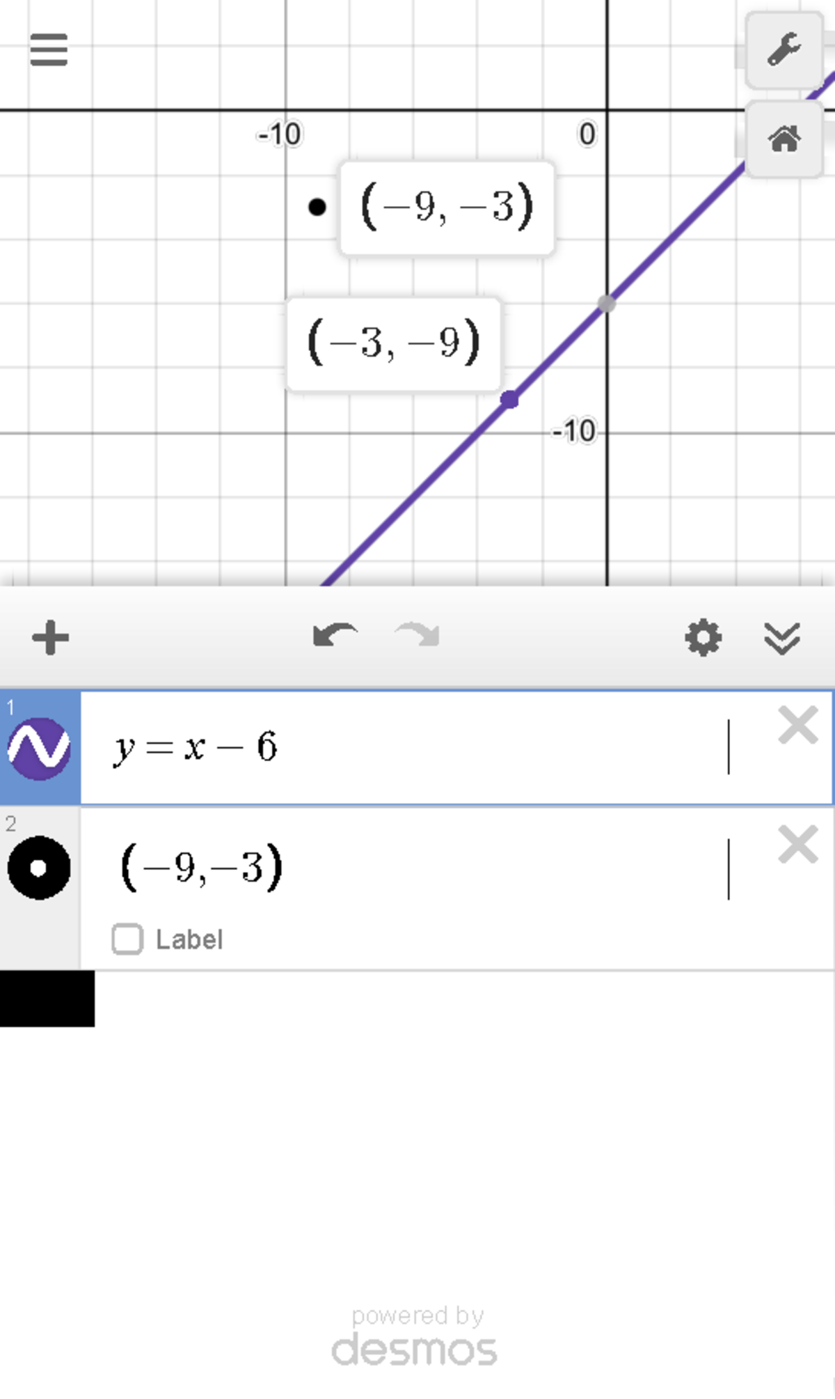 Desmos Graphing Calculator - MATH 425 - E s -10 0 (-9,-3) (-3, -9) -10 ...